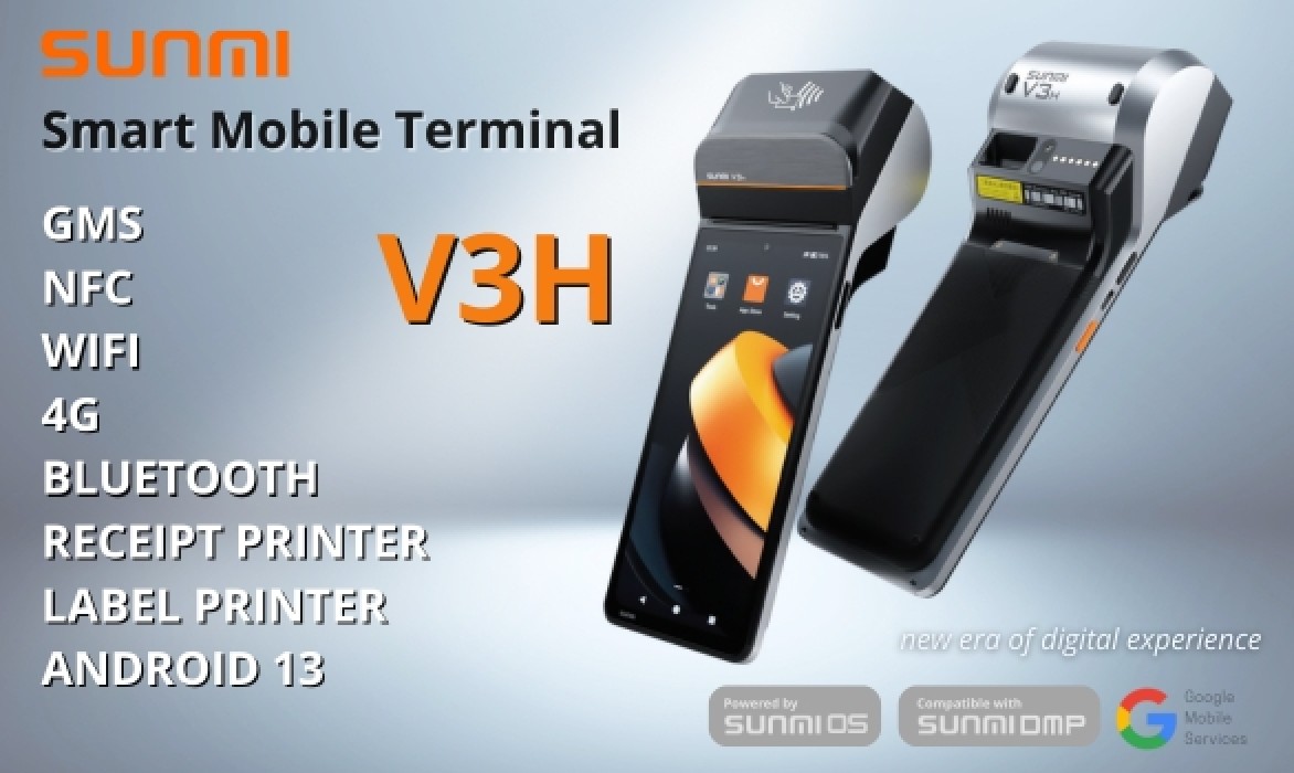 SUNMI V3H Smart Mobile Terminal!
